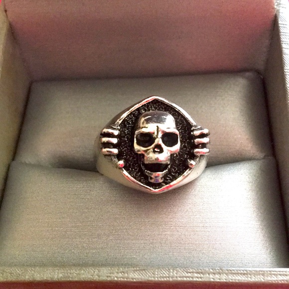 Accessories | Skull Silver Mens Ring Finger Size 65 | Poshmark